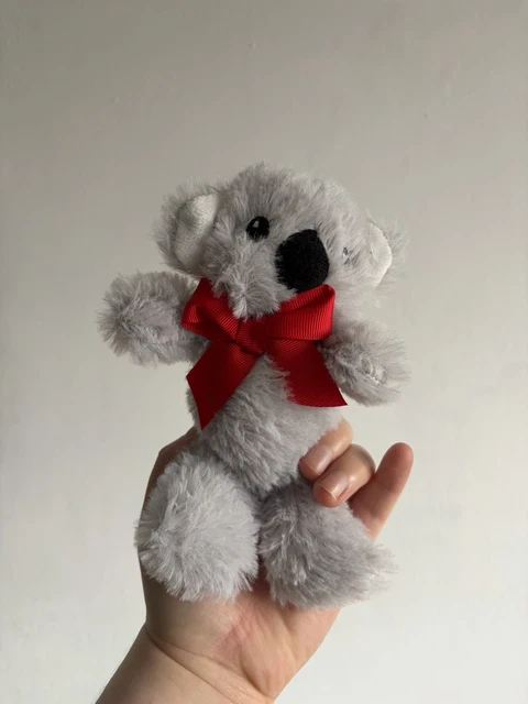 ASDA KOALA RED bow Plush soft toy grey george teddy bear without tags £ ...