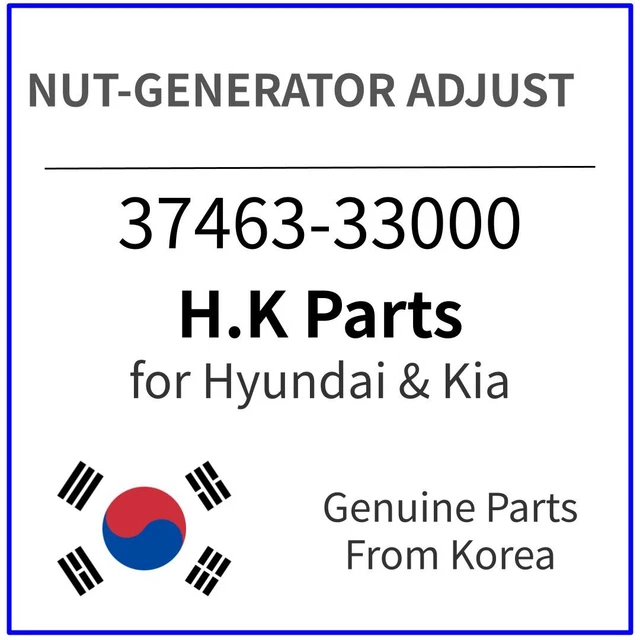GENUINE 37463-33000 NUT-GENERATOR ADJUST for Hyundai / Kia $16.10 ...
