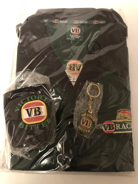 VB VICTORIA BITTER V8 Racing Supercars Shirt L Stubby Holder & Key Ring ...