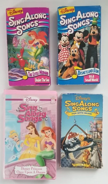 DISNEY SING ALONG Songs VHS Lot 4 On-Screen Lyrics Music Fun Kids ...