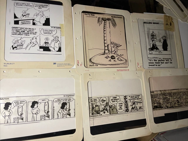 VINTAGE COMIC STRIP Art Newspaper Funnies Cartoons Transparency Print ...