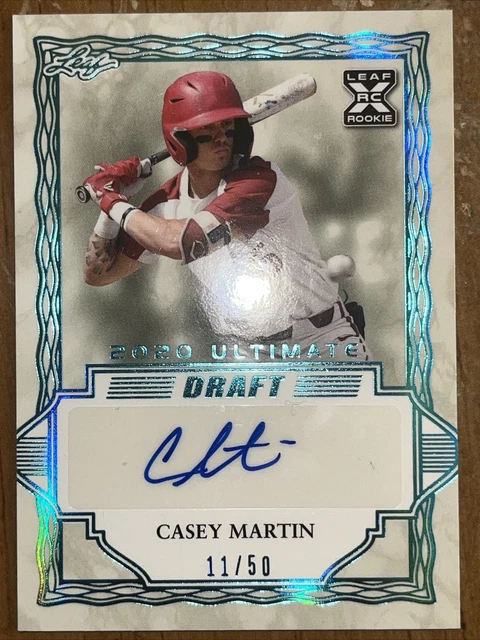 11/50 2020 LEAF Ultimate Draft Emerald, RC, Casey Martin (Auto) EUR 5 ...