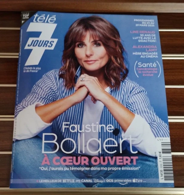 TÉLÉ 7 JOURS/FAUSTINE Bollaert/Alexandra Lamy/LineRenaud/Eric Cantona/Mars 2024 EUR 5,00 ...