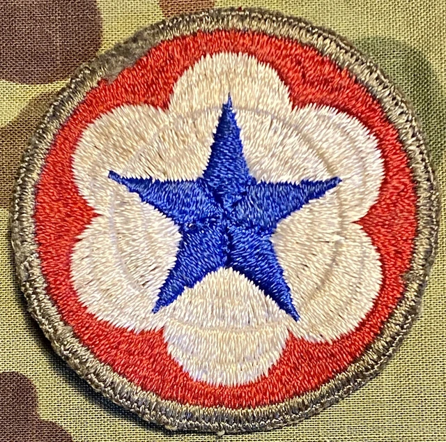 ORIGINAL WWII US Army Army Service Forces Patch ASF SSI OD Border cut ...