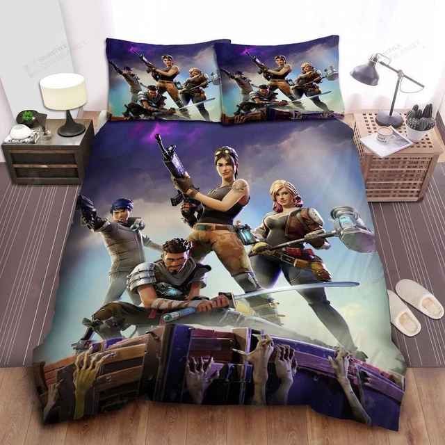 FORTNITE SAVE THE World Quilt Duvet Cover Set Doona Cover Bed Linen ...