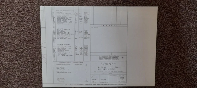 AIRFIELD MAP - BODNEY Record Site Plan - Dispersed Sites *(NEW)* £14.00 ...