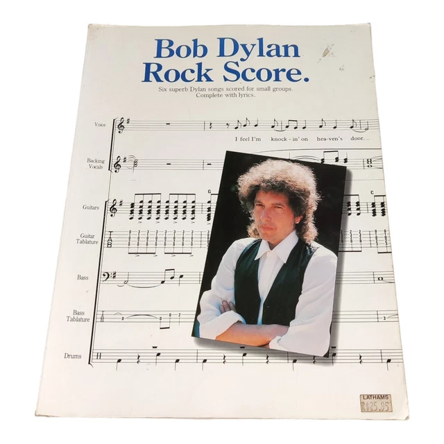 BOB DYLAN: ROCK Score - 6 Song Score Book for Whole Band Note-for-Note ...
