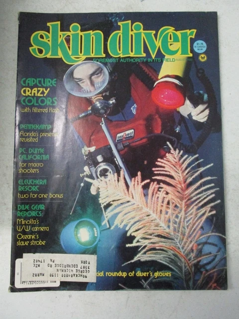 SKIN DIVER MAGAZINE August 1980 Pennekamp Florida Pc Dume California ...