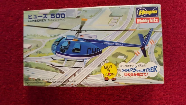 VINTAGE HASEGAWA HUGHES 500 Plastic Hobby Kit in 1/85 scale with CHP ...