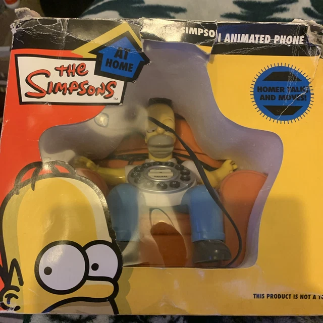 THE SIMPSONS “AT Home” Homer Simpson Animated Phone Vintage Rare 2004 ...