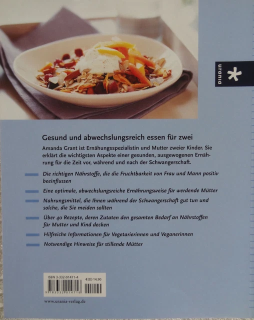 GESUND ESSEN WÄHREND der Schwangerschaft von Amanda Grant (Gebunden) NP ...