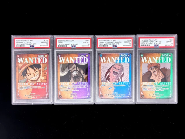 ONE PIECE CARD Game PSA10 Wanted Card Complete set Luffy Kaido ...