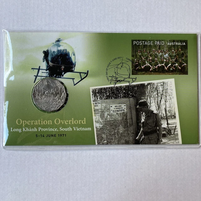 2021 OPERATION OVERLORD PNC with 50c the Battle of Long Khanh Coin $24. ...