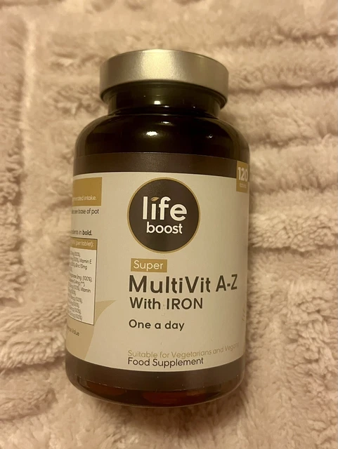 LIFE BOOST~ SUPER MultiVit A-Z With Iron Multivitamin Complex 120 ...