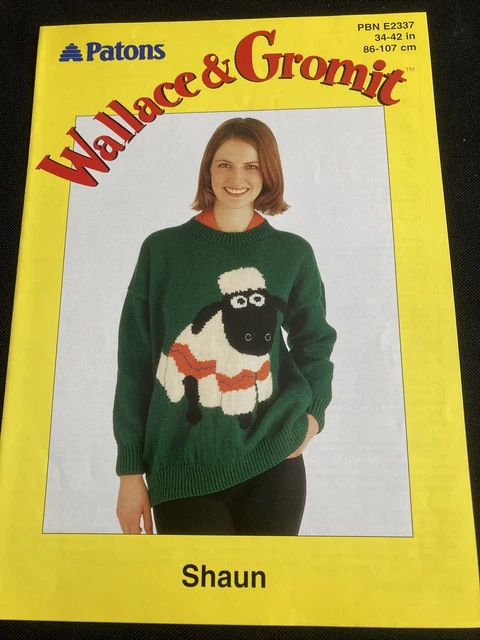PATONS WALLACE & Gromit ‘Shaun the Sheep’ DK jumper knitting pattern. £ ...