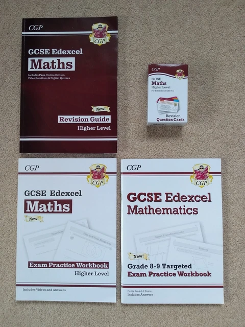 CGP GCSE EDEXCEL Maths Higher Level Revision and Exam Practice Bundle EUR 9,36 - PicClick IT