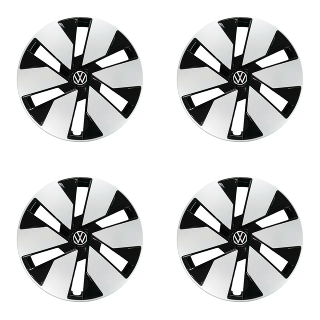 NEW GENUINE VOLKSWAGEN ID3 18" Inch Steel Wheel Caps Covers Set 4x ...