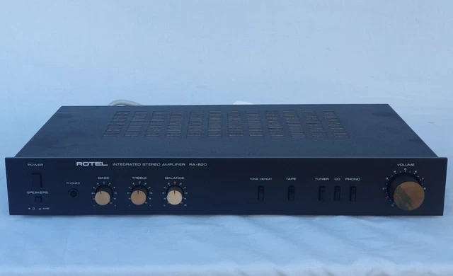 ROTEL RA-820 INTEGRATED Stereo Amplifier with Phono Stage A&B Speakers ...