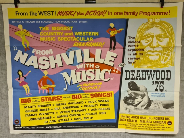 VINTAGE ORIGINAL 1970'S From Nashville with Music Deadwood '76 Movie ...