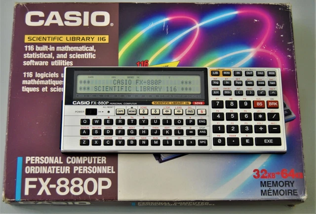 CASIO FX-880P PERSONAL Computer Scientific Calculator W/Box & Manual ...