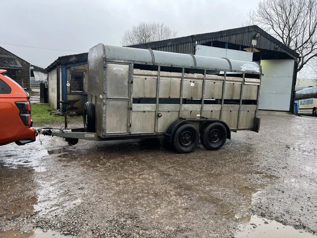 GRAHAM EDWARDS 14FT Twin Axle Cattle Trailer. Tractor Loader Sheep ...