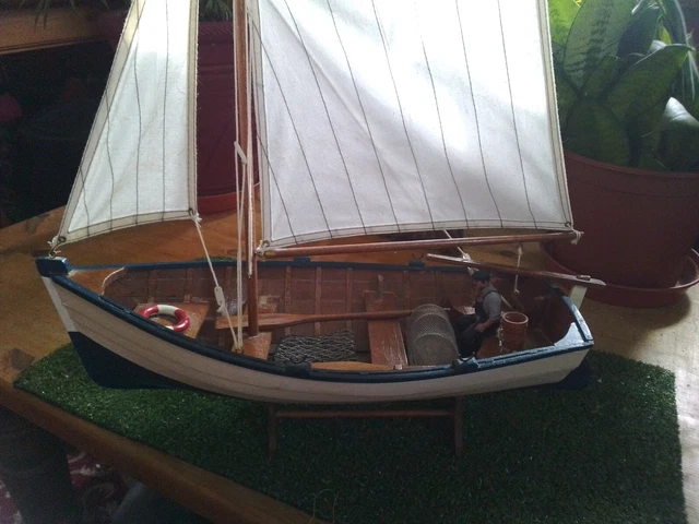 CORNISH MODEL FISHING Boat Display Model £40.00 - PicClick UK