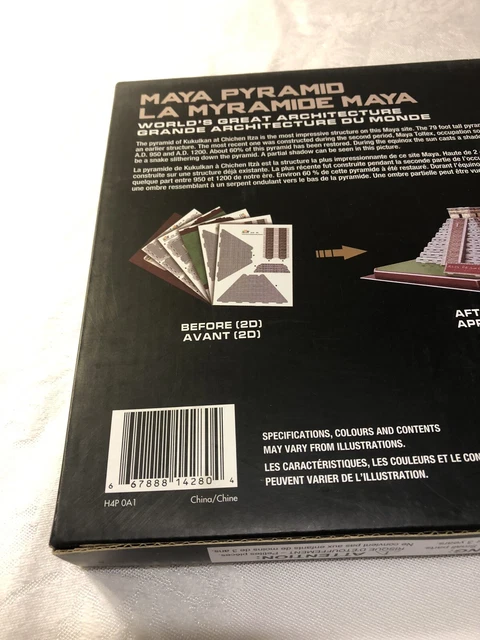 WORLD’S GREATEST ARCHITECTURE 3 D Puzzle Maya Pyramid NOS Chichen Itza ...