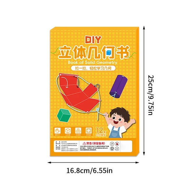 PULL STRING 3D Geometry Learning Book DIY Solid Books Solids Geometric ...