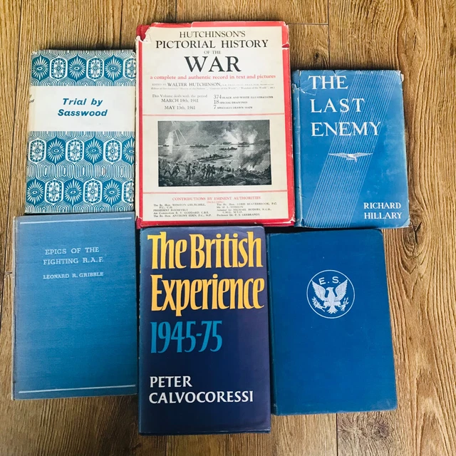 VINTAGE WW2 WAR Themed Book Bundle x6 R.A.F Military British World War ...
