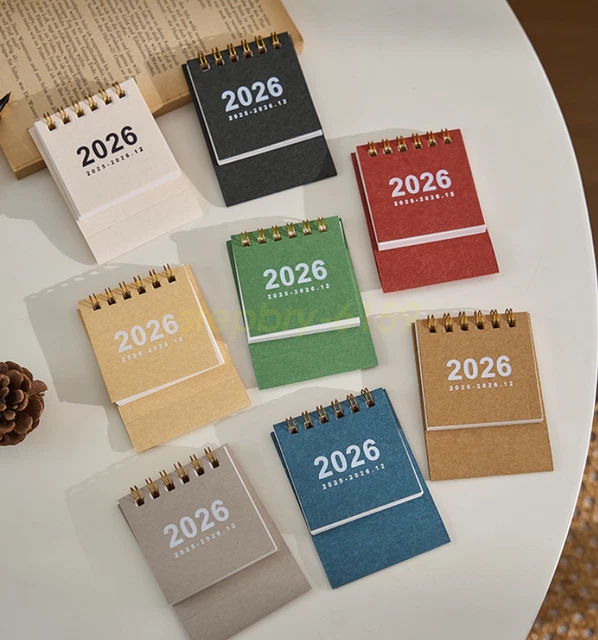 NEW PORTABLE DESK Calendar Mini Pocket Calendars 2026 Calendar Desktop ...