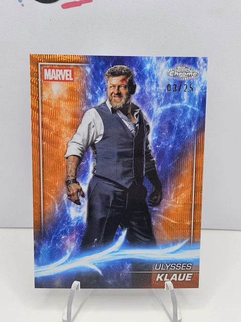 2025 TOPPS CHROME Marvel Studios Andy Serkis/Ulysses Klaue Orange /25 £ ...