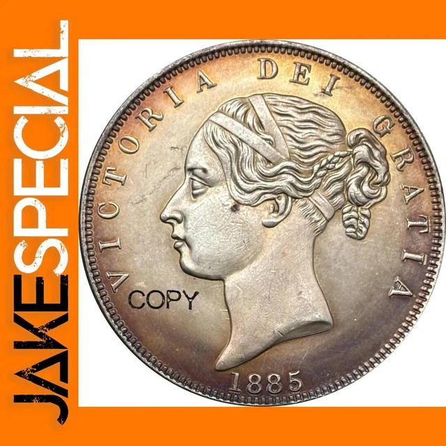 VICTORIAN 1885 HALF Crown Replica Coin EUR 23,99 - PicClick FR
