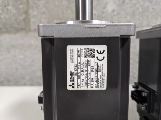 (3) SERVO MOTOR MITSUBISHI Jpn. HB-KR43/b 400W milling Linux cnc Mach ...