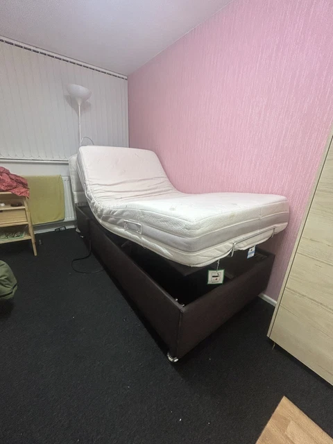TWO SINGLE SHERBORNE Remote Electric Mobility Beds. clean Memory Foam ...