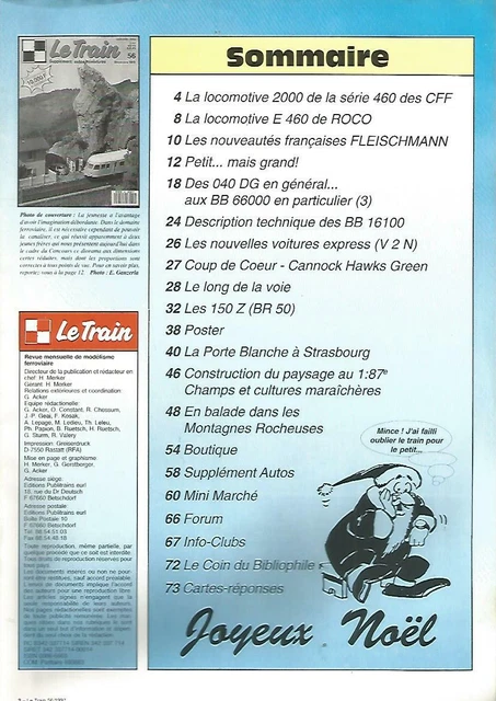 LE TRAIN N°56 Loco 460 Cff / Les 040 Dg Aux Bb 66000 / 150 Z / Champ Et ...