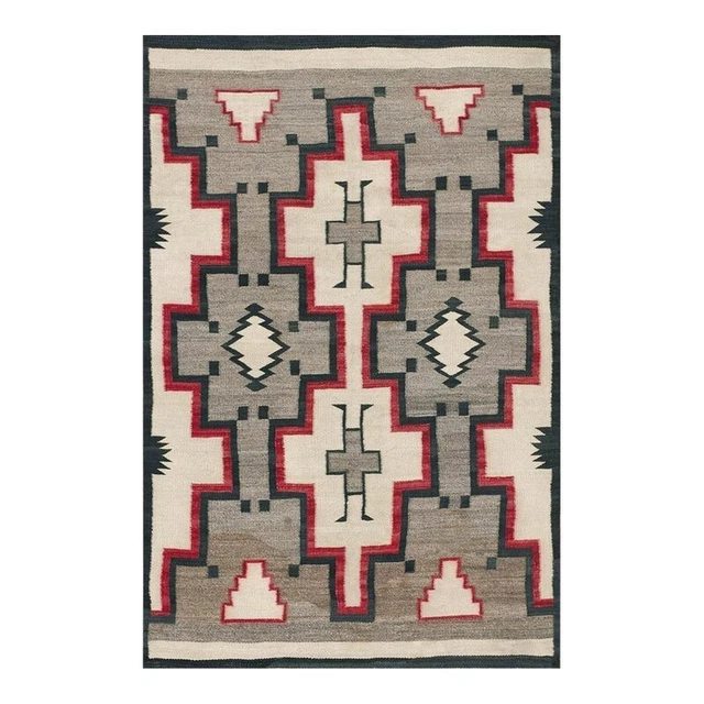 SOUTHWESTERN NAVAJO KILIM Wool Rug Handwoven Native American Aztec Wool ...
