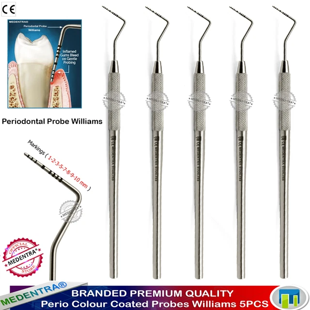 PROFESSIONAL PERIODONTAL PROBE Williams Screening Color-Coded+BPE ...