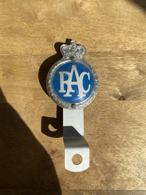 VINTAGE MOTORCYCLE CAR RAC Badge Type 1A Plastic/Aluminium 1954/1960s ...