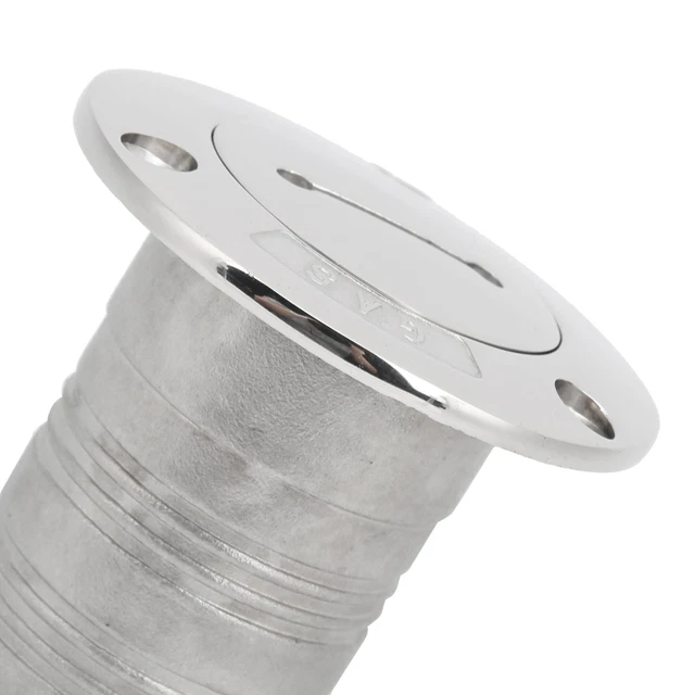 STAINLESS STEEL DECK Funnel Water Oil Inlet Fill Filler Port Boat Gas ...