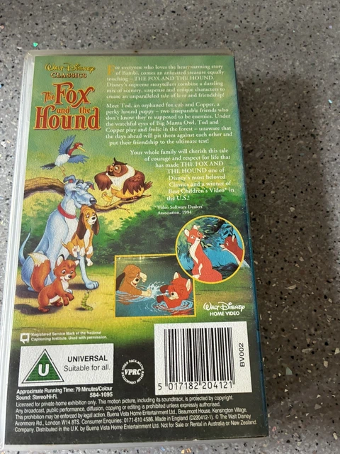 THE FOX AND The Hound VHS/PAL Disney Classic Video Tape £2.23 - PicClick UK