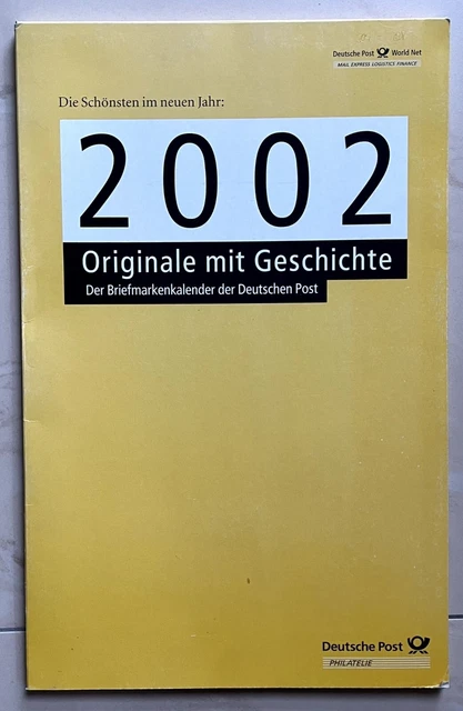 2002 BRIEFMARKEN KALENDER Deutsche Post Zustand 1a mit allen Marken EUR ...