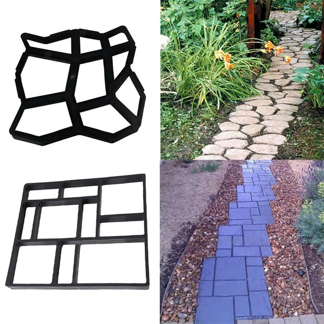 KUNSTSTOFF GARTEN RASEN Einfahrt Bodenpflaster Form Beton Pfad ...