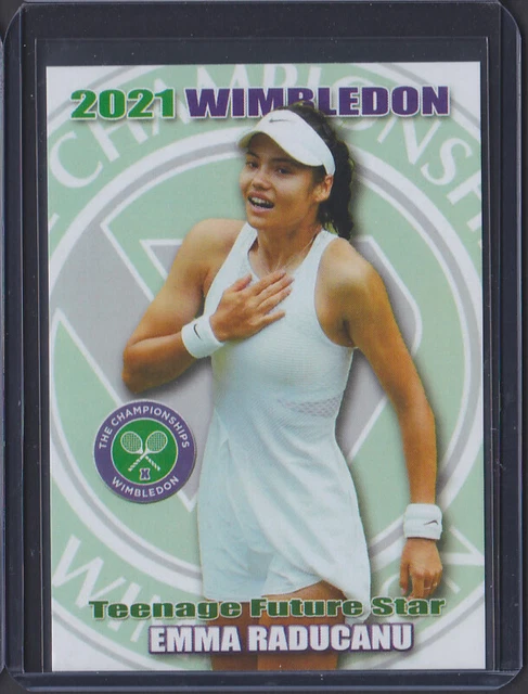 1) 2021 EMMA RADUCANU * WIMBLEDON* Tennis card *UNLIMITED edition* ONE ...