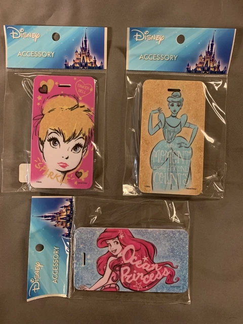 DISNEY PRINCESS LUGGAGE Tags Cinderella Ariel Tinkerbell Travel 3 disney-princess-luggage-tags-cinderella-ariel-tinkerbell-travel-3