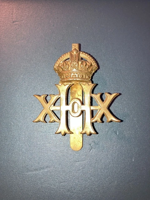 BRITISH ARMY - 20th Hussars with King's Crown Cap Badge. £1.72 ...