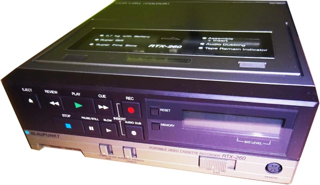 BLAUPUNKT COLOR VIDEO Recorder RTX-260 MOBIL VHS PLAYER/RECORDER DDR ...