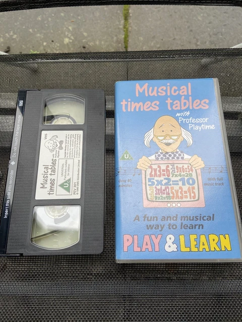 MUSICAL TIMES TABLES With Professor Playtime Play & Learn VHS Used ...