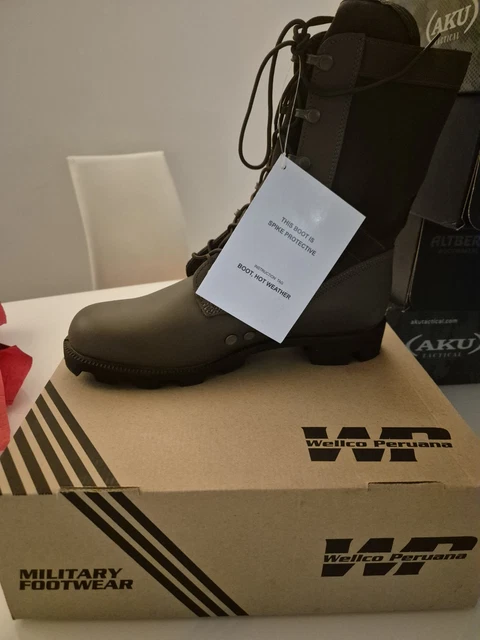 BRITISH ARMY MILITARY MOD Brown Wellco Jungle Combat Boots Brown UK 10 ...