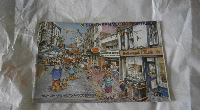 SOUTHERN VECTIS BUS timetable with map 1993. £1.50 - PicClick UK