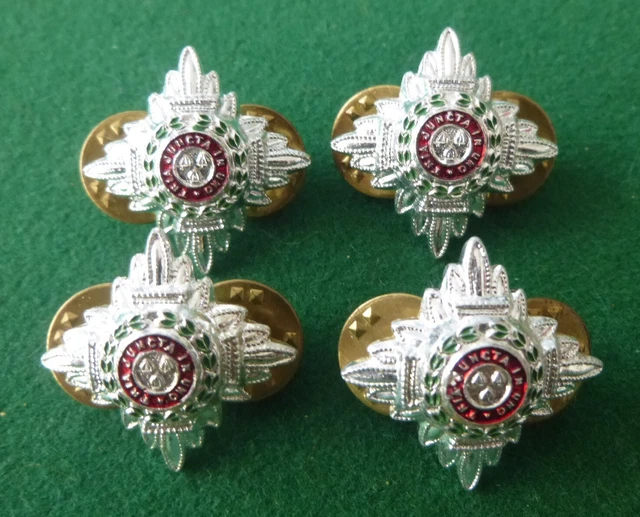 BRITISH ARMY OFFICER'S Rank Badges - Four Silver coloured Pips ...